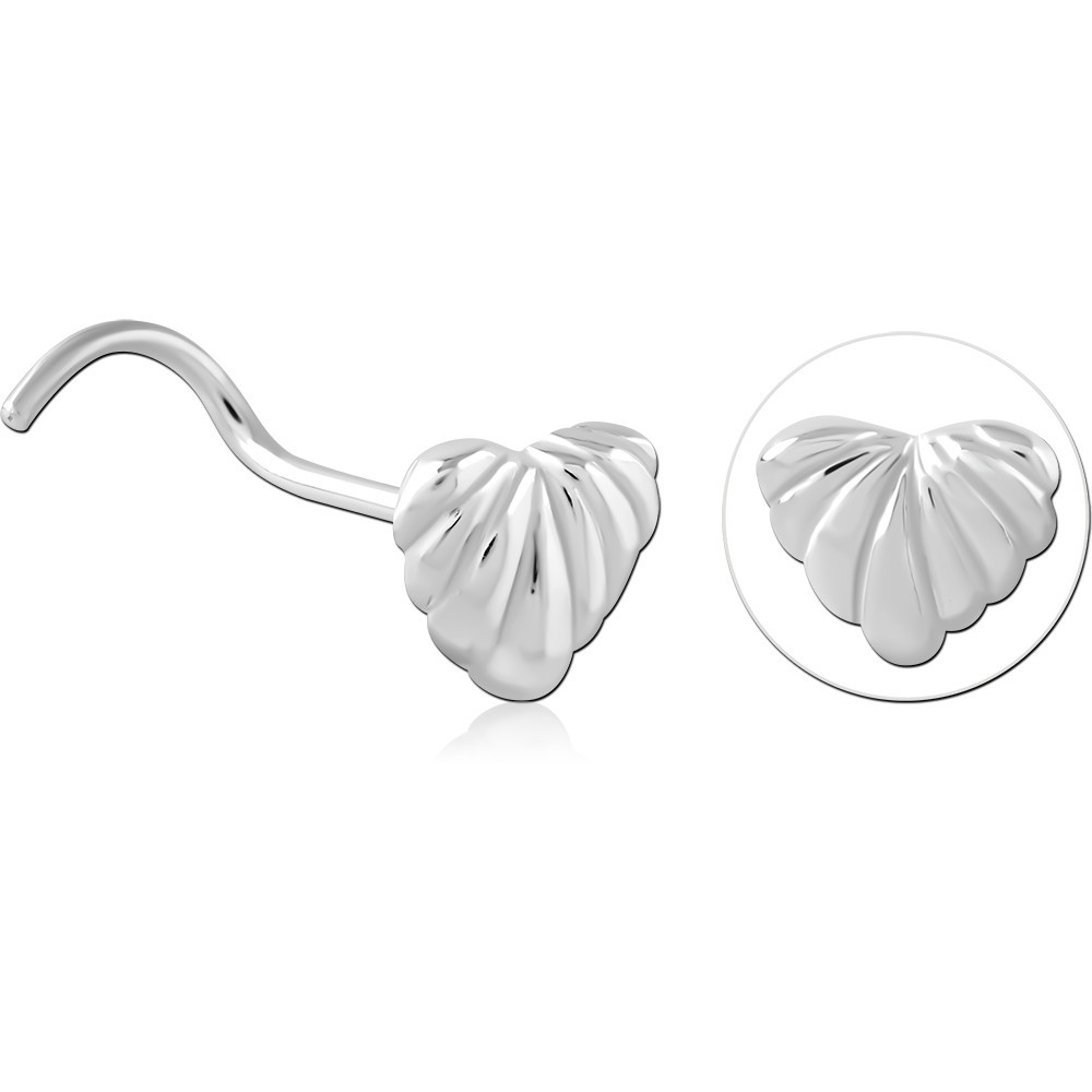 STERLING SILVER 925 CURVED NOSE STUD