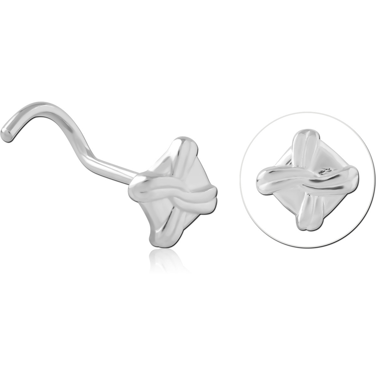STERLING SILVER 925 CURVED NOSE STUD