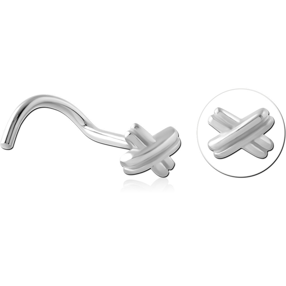 STERLING SILVER 925 CURVED NOSE STUD